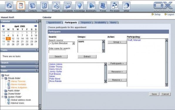 Teamarbeit mit dem Open-Xchange Server: Offen für alle Gruppen
