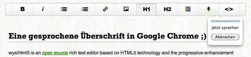 Wysihtml5 Rich Text Editor Mit Html5 Markup T3n Digital Pioneers